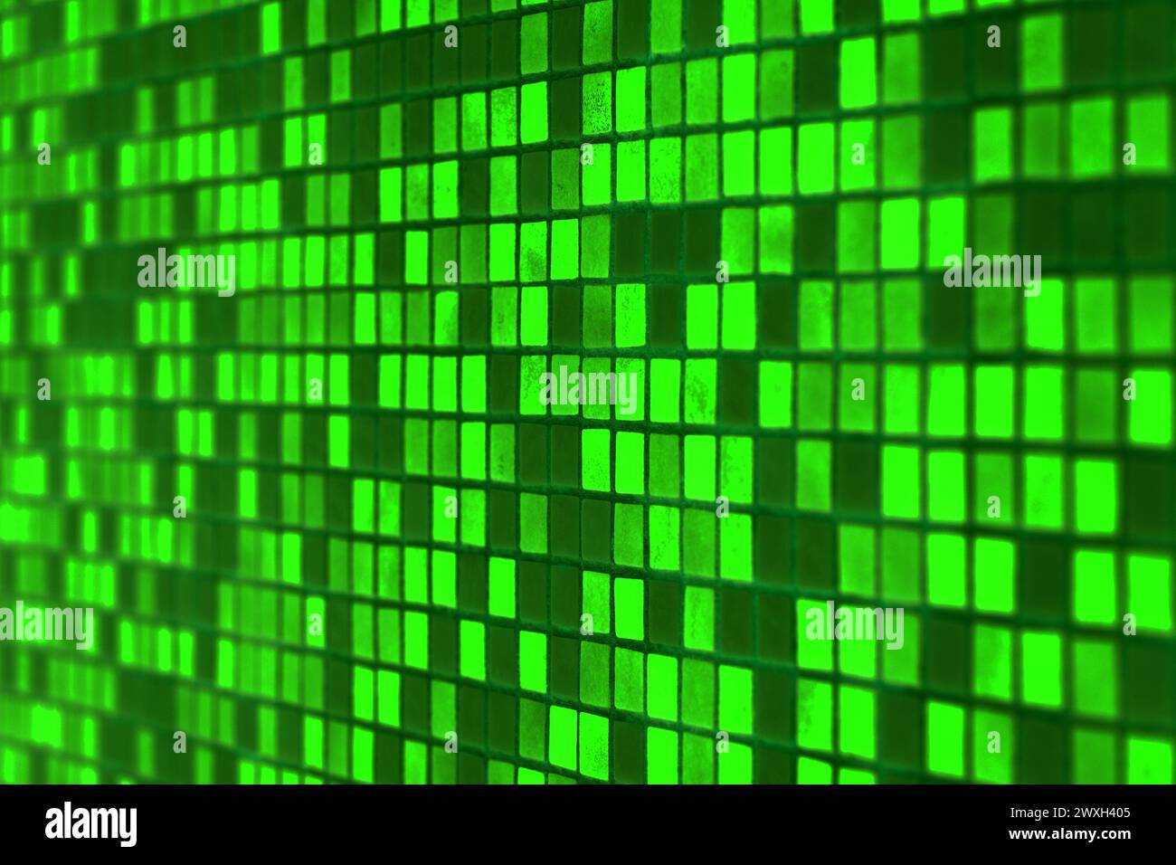 Bright Acid Green Toxic Color Ceramic Square Tile Mosaic Wall Bathtub ...