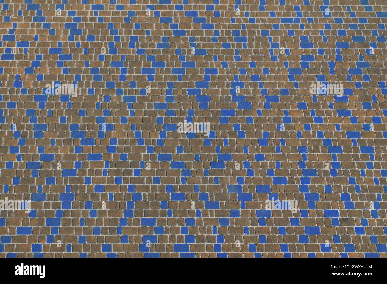 Brown Blue Mosaic Stone Square Pavement Tile Street Road City Color ...