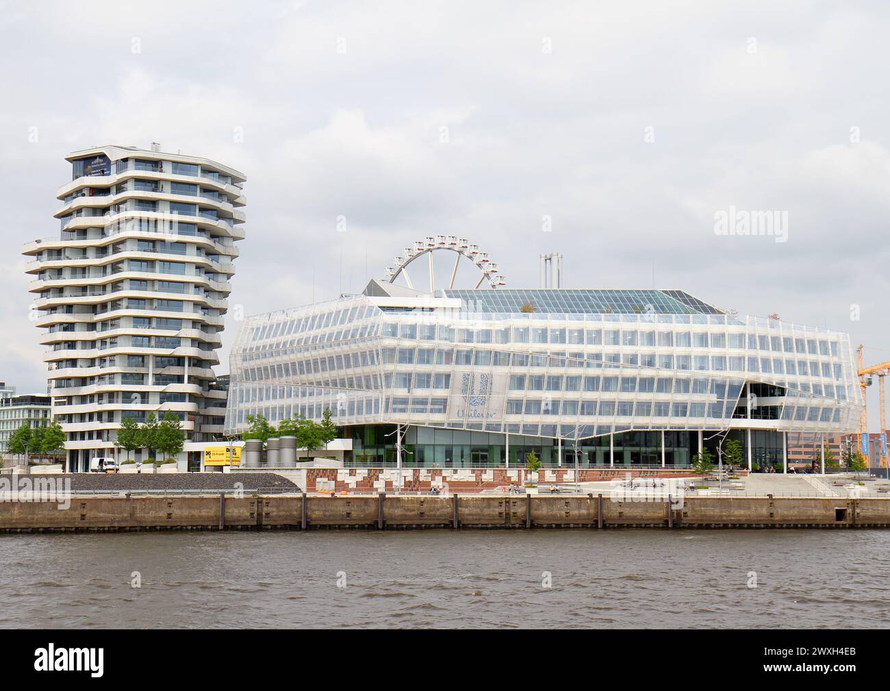 HAMBURG, GERMANY-JUNE 20,2012:The Marco Polo Tower and Unilever HQ ...