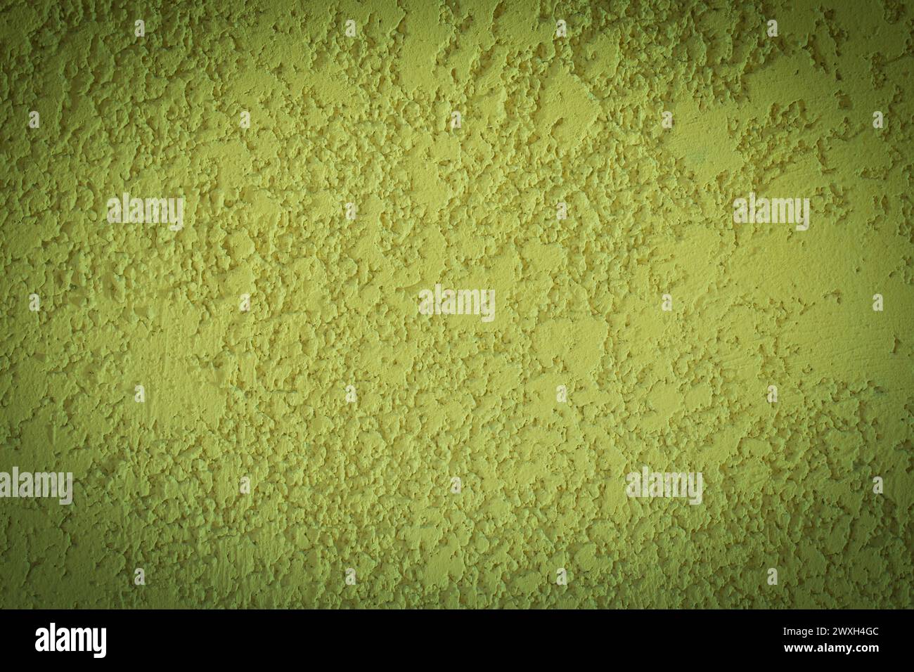 Light green paint rough plaster wall solid background structure dark ...