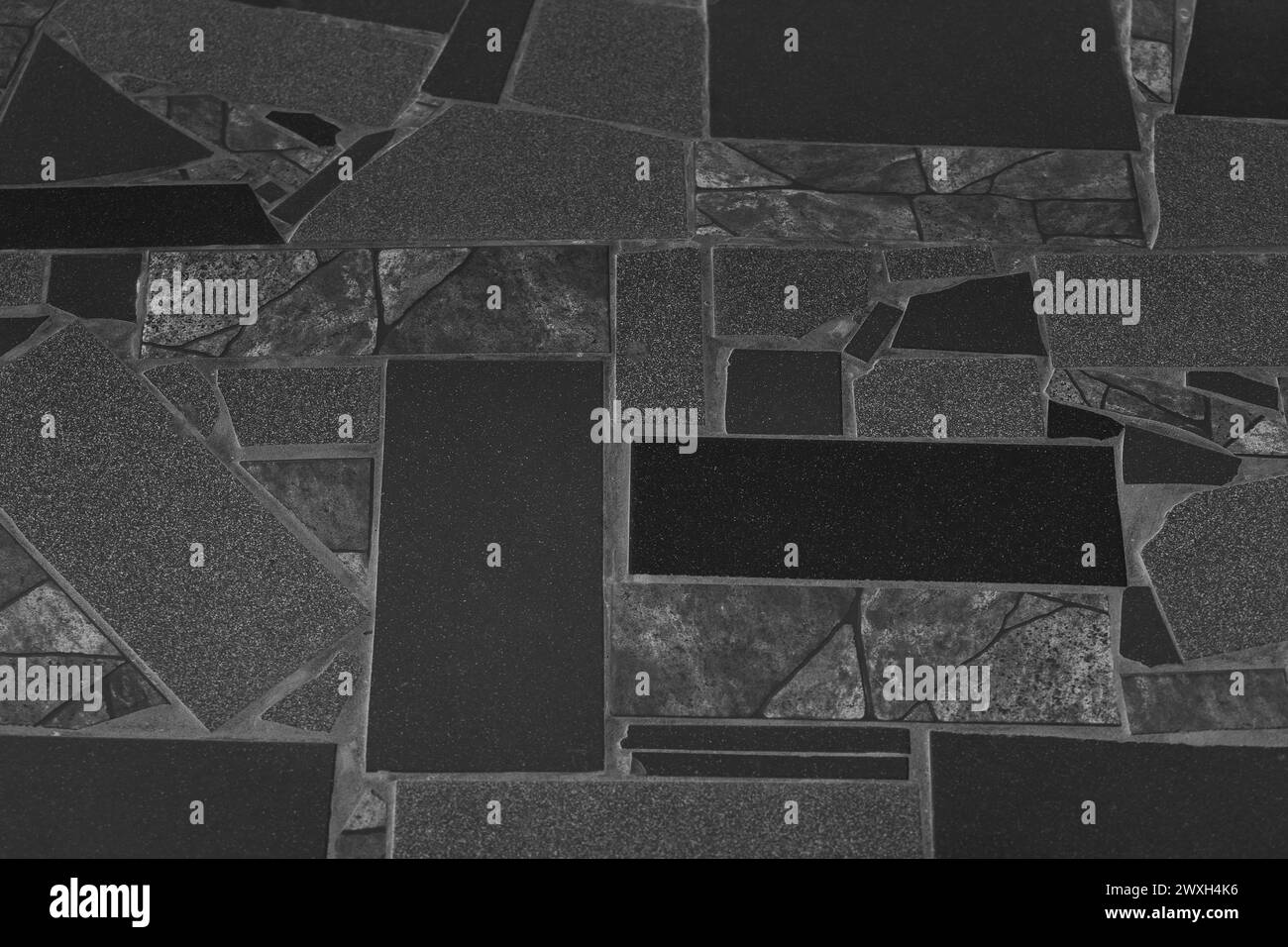 Black floor tile abstract mosaic pattern street road city texture ...