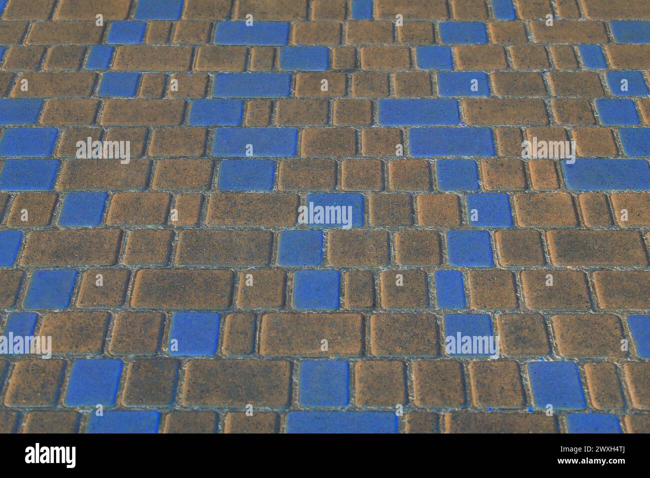Blue Brown Color Pattern Lines Stripes Paving Stone Floor Surface ...