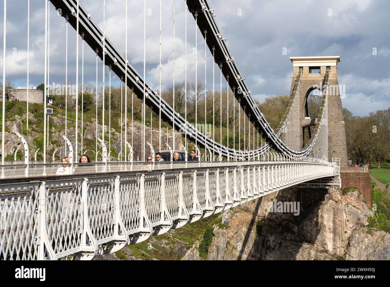 The Clifton Suspension Bridge, designed by Brunel, an important road ...