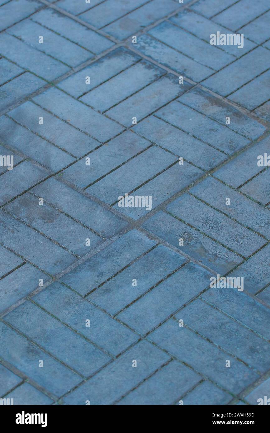 Blue Paving Slabs Floor Surface Street Texture City Background Tile ...