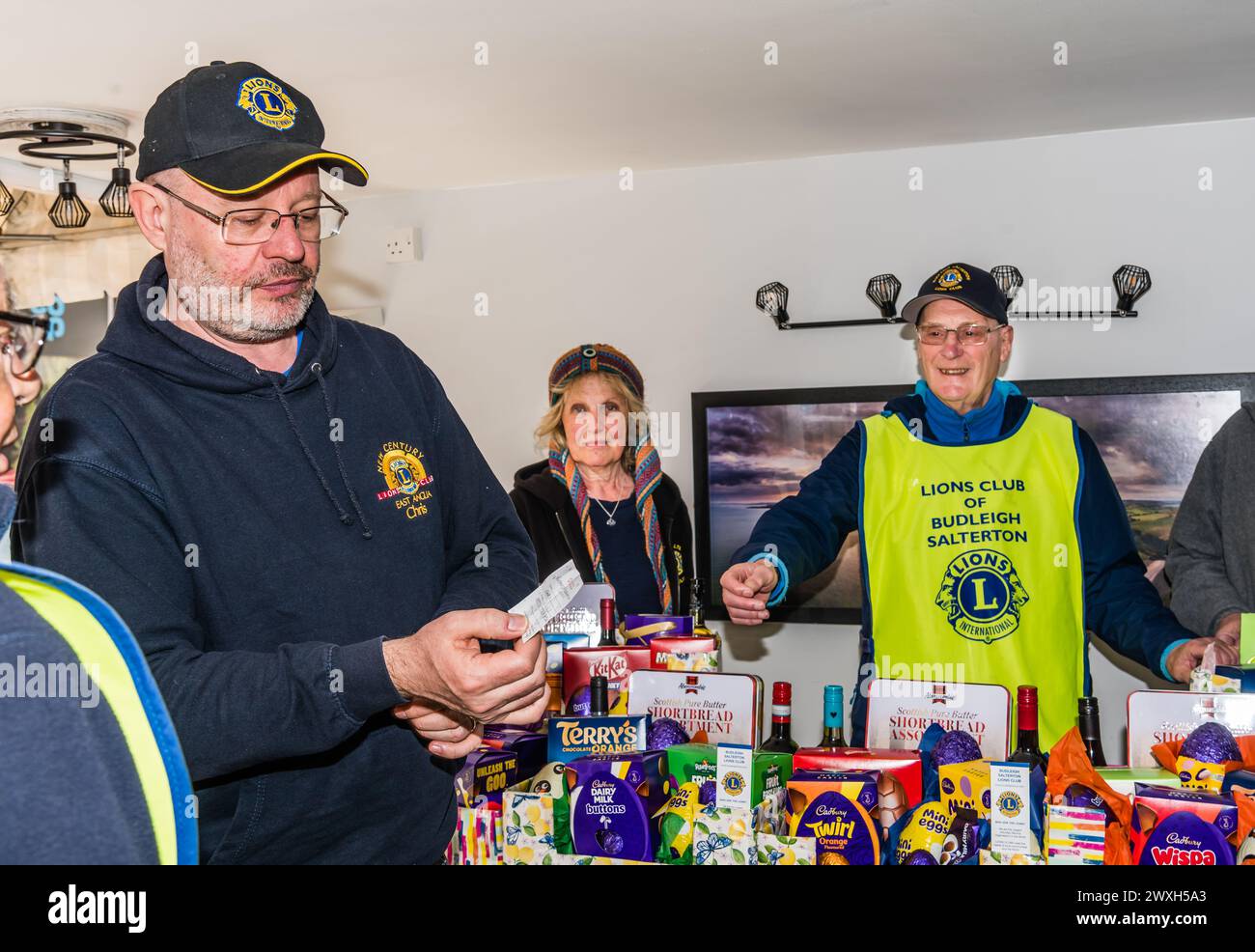 Budleigh Lions Spring Raffle raising money for local causes Stock Photo ...