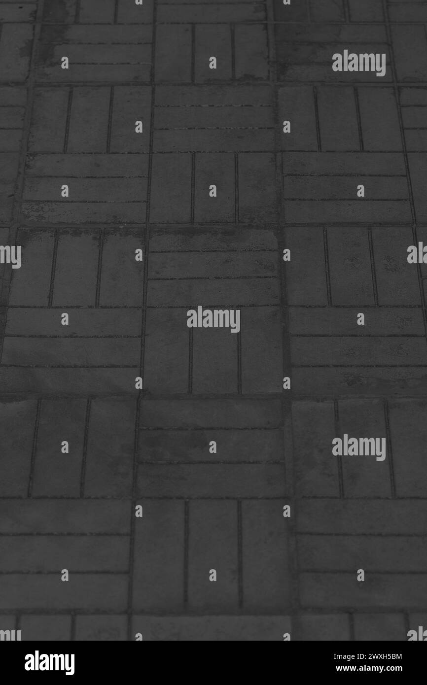 Black Dark Vertical Stone Pavement Floor Tile City Road Surface ...