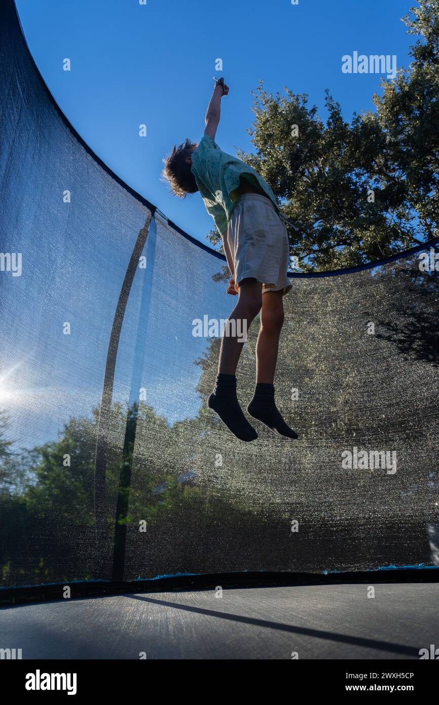 Outdoor trampoline hi-res stock photography and images - Alamy
