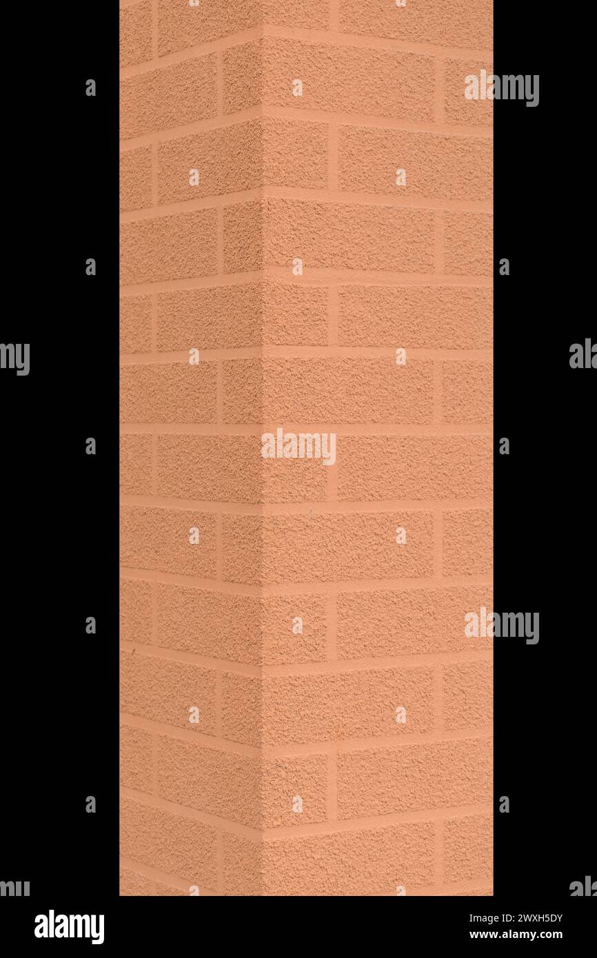 Brick brown column angle architecture abstract pattern detail element ...