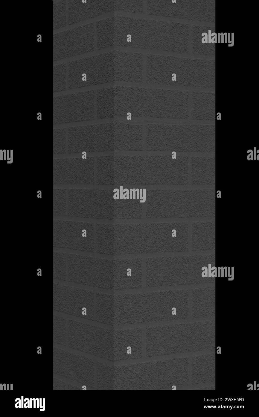 Brick dark grey column angle architecture abstract pattern detail ...