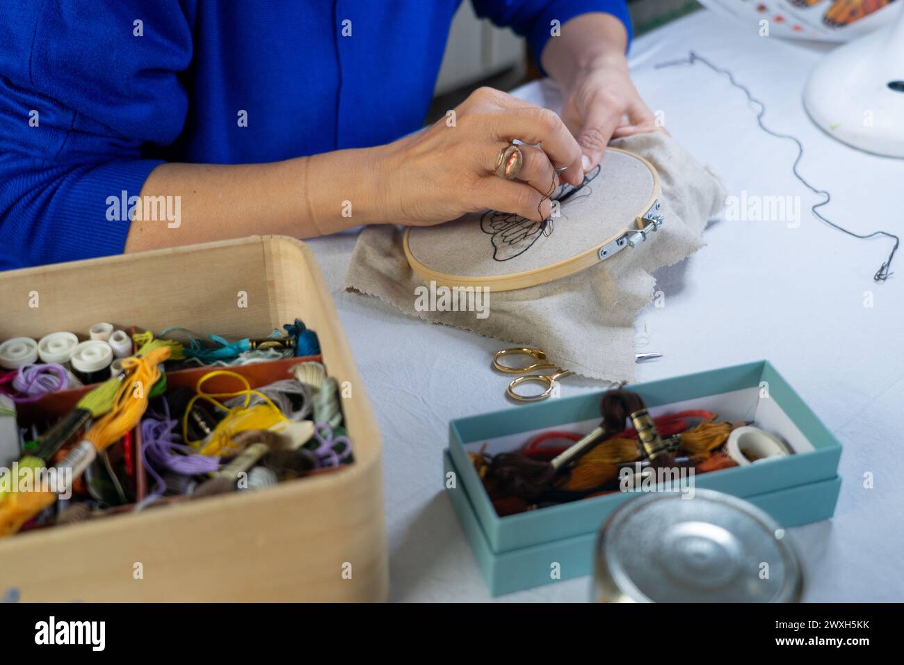 Embroidery materials hi-res stock photography and images - Alamy