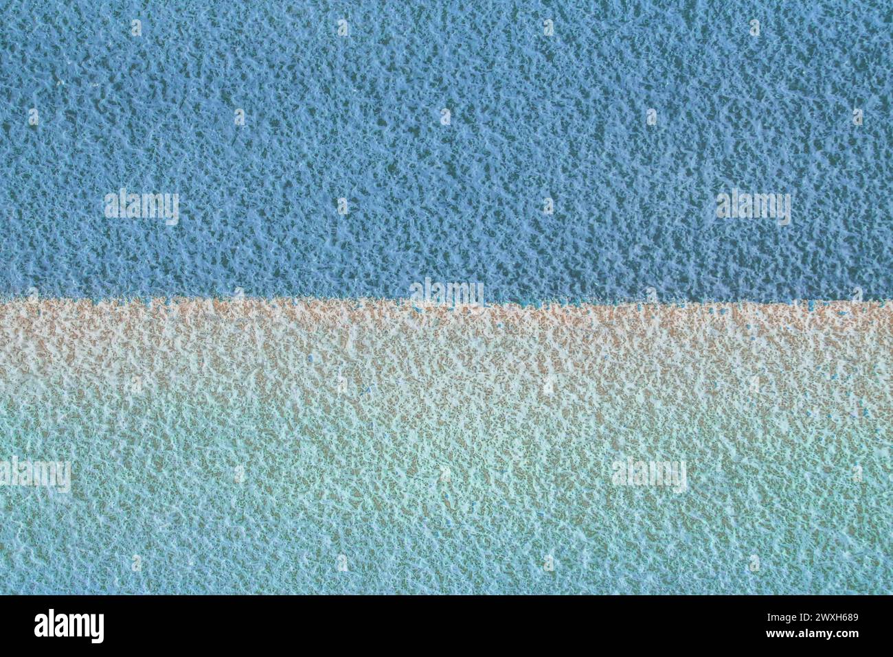 Blue light plaster wall two colors abstract pattern white stucco ...