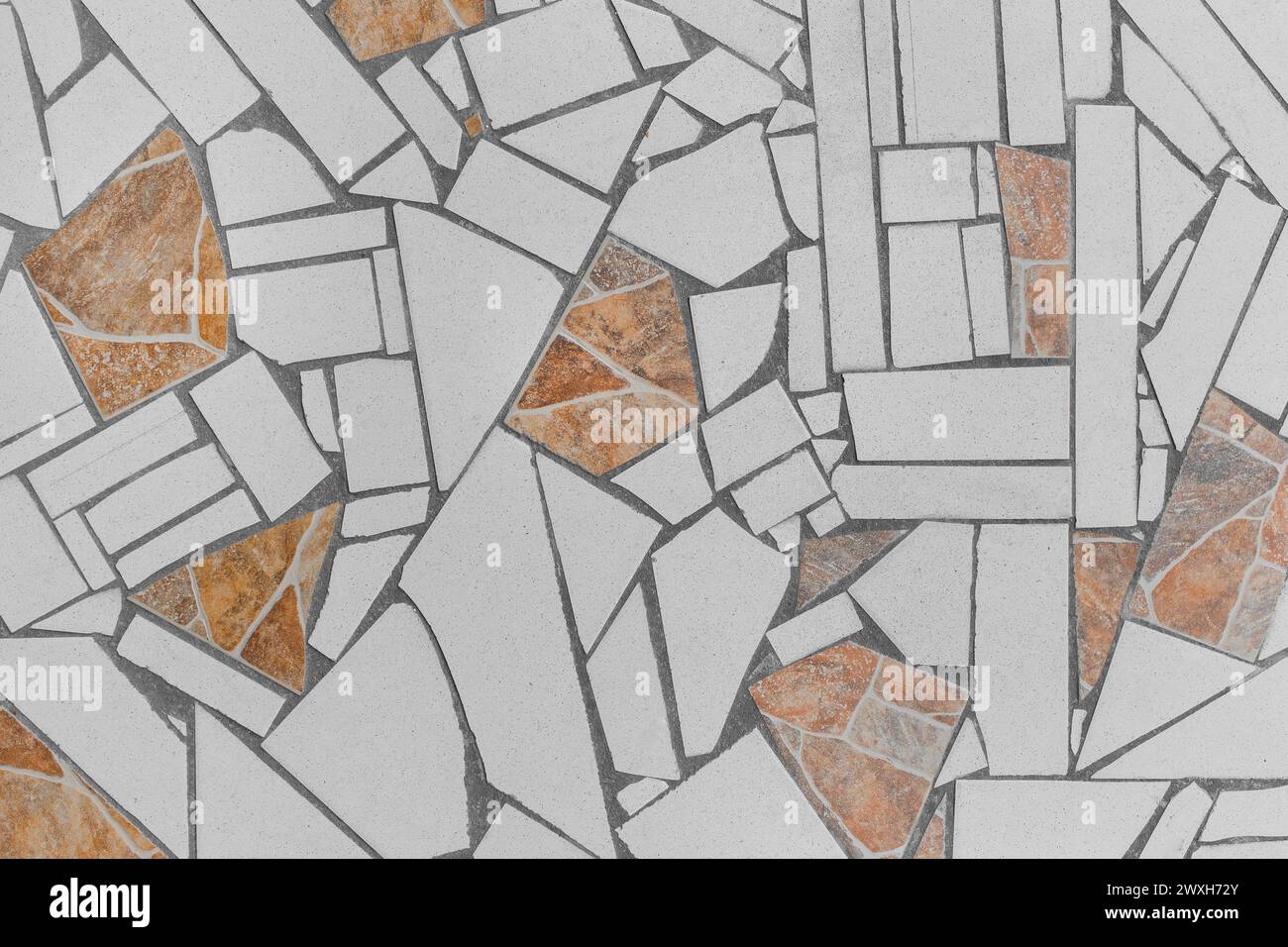 Pattern white brown paving slab floor road surface street city ...