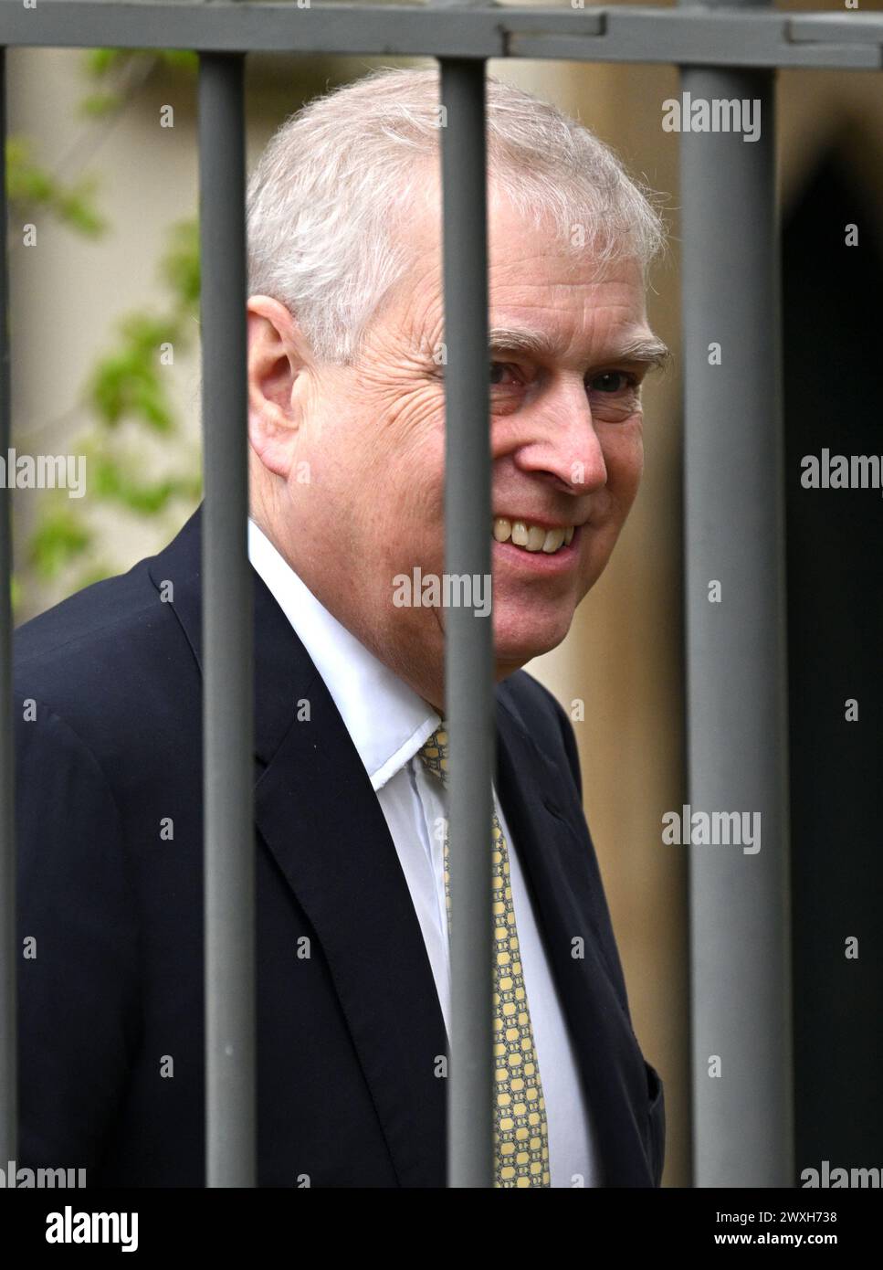 Windsor, UK. March 31st, 2024. Prince Andrew attending the Easter ...