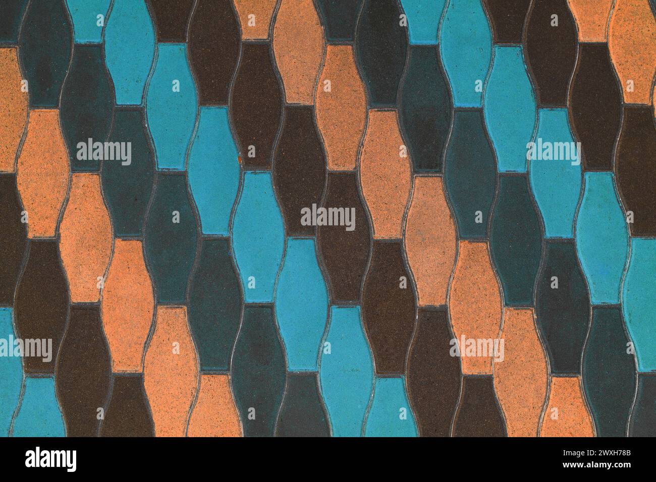 Colored paving slabs floor colorful abstract pattern city street ...