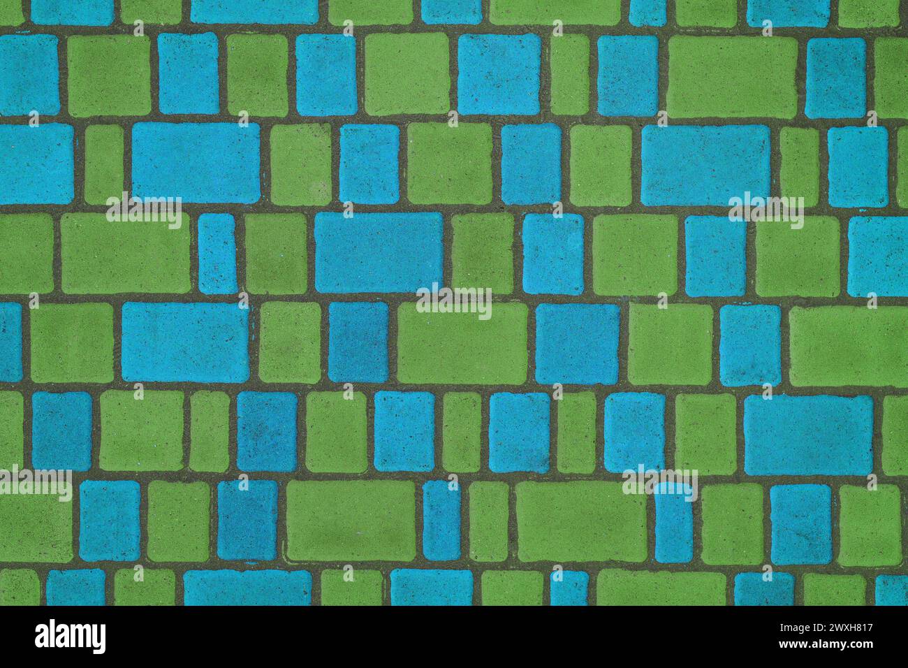 Aquamarine Green Bright Color Pattern Paving Stone Floor Surface Street ...
