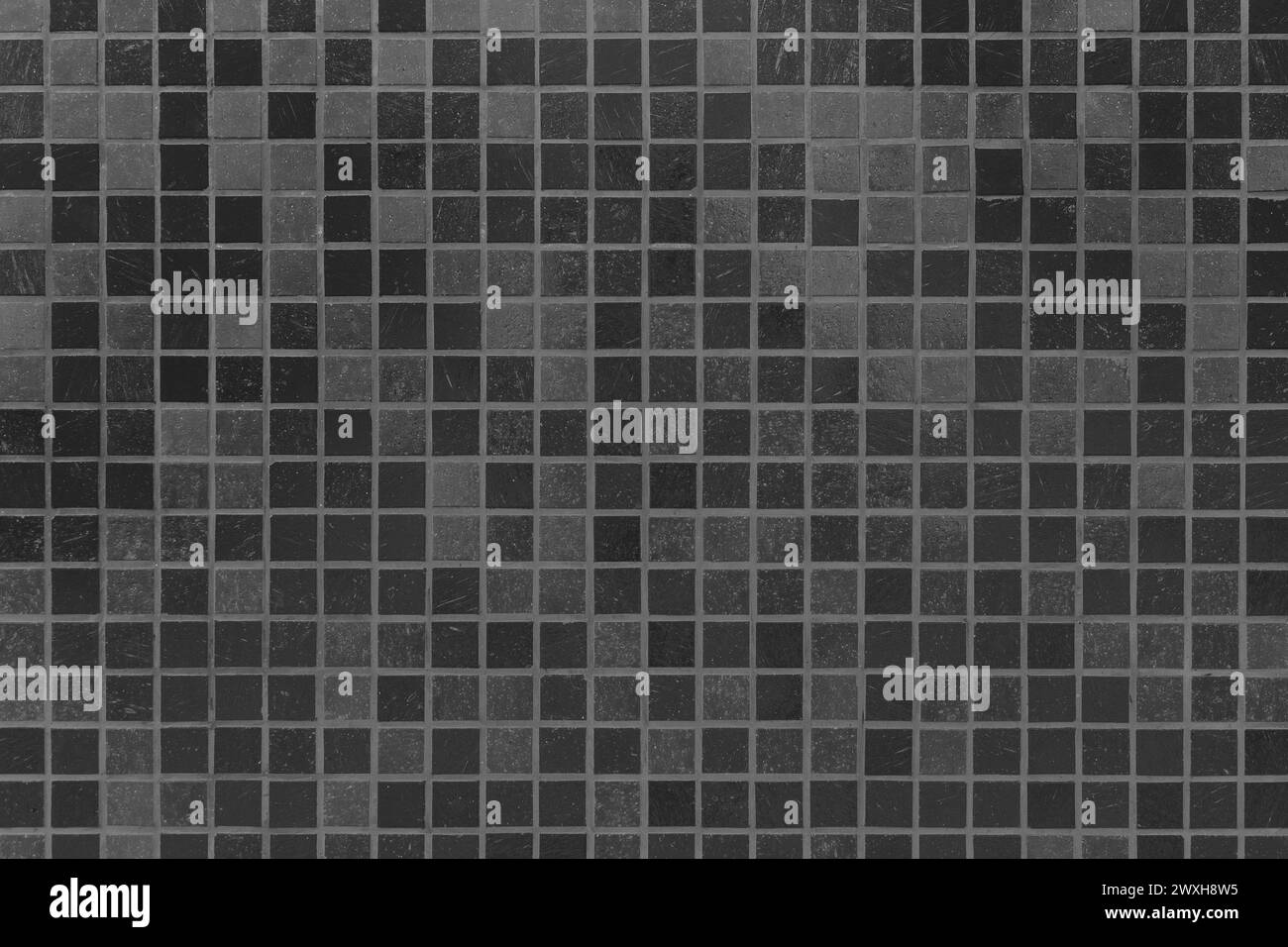 Mosaic Square Ceramic Tiles Black Dark Grey Abstract Bath Pattern ...