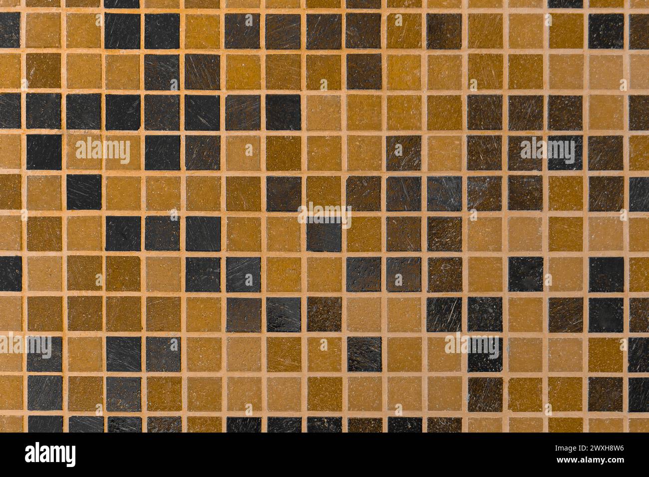 Mosaic Square Ceramic Tiles Black Brown Color Abstract Bath Pattern ...