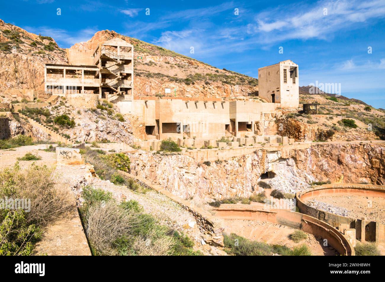 Ancient mountain stronghold with towers and steep cliff beside it Stock ...