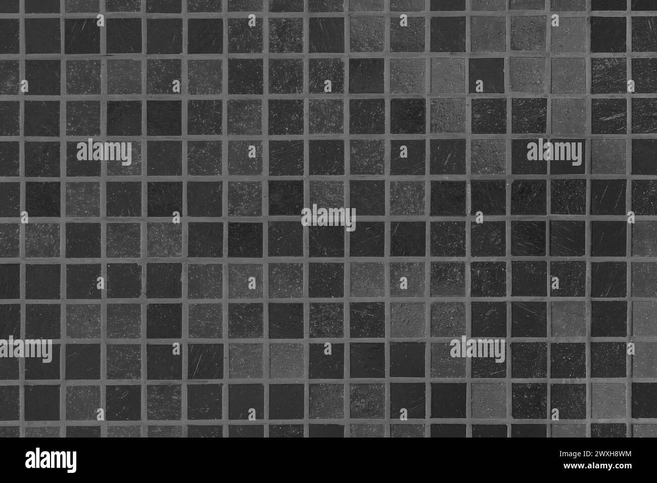 Mosaic Square Ceramic Tiles Black Dark Grey Abstract Bath Pattern ...