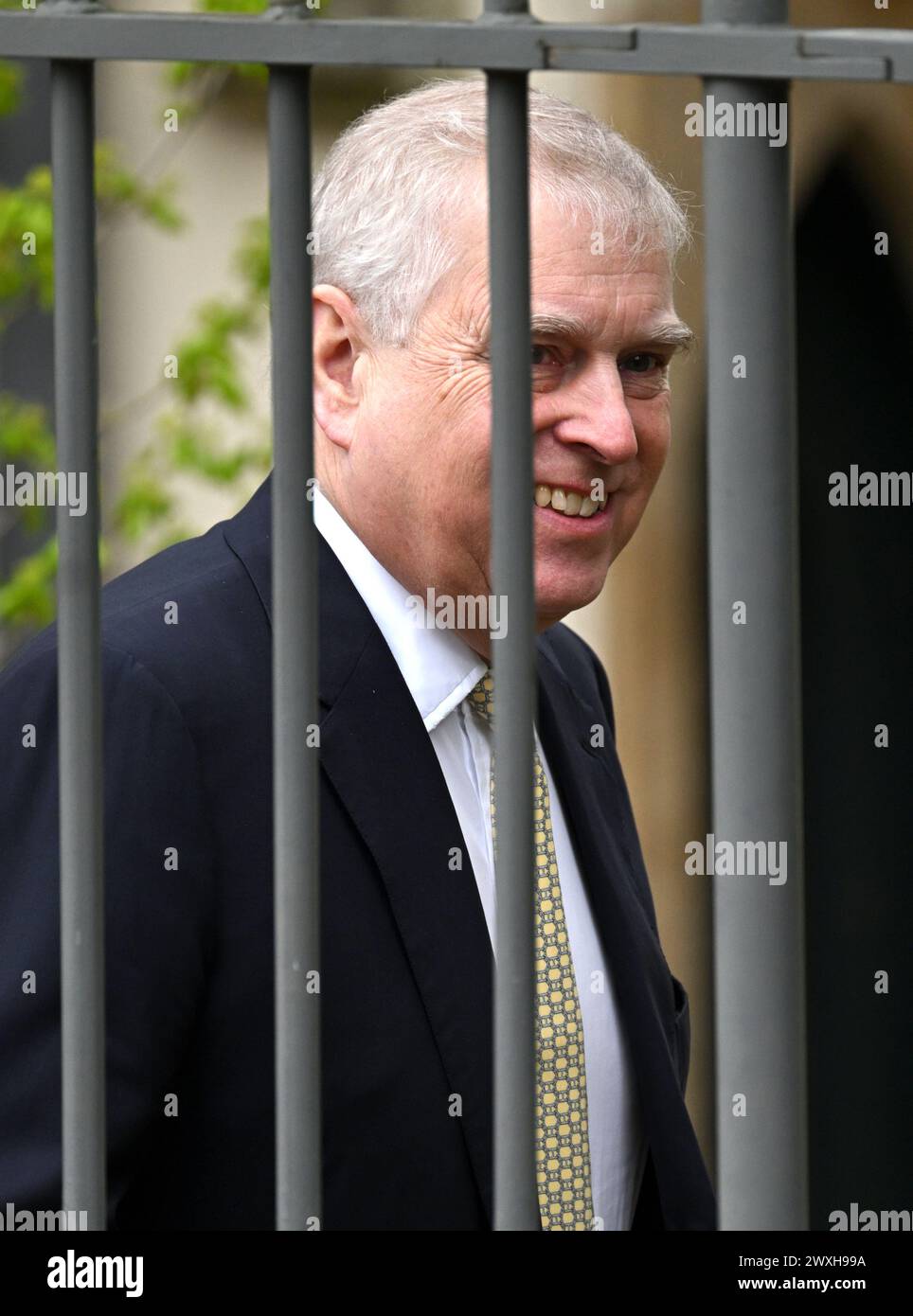 Windsor, UK. March 31st, 2024. Prince Andrew attending the Easter ...