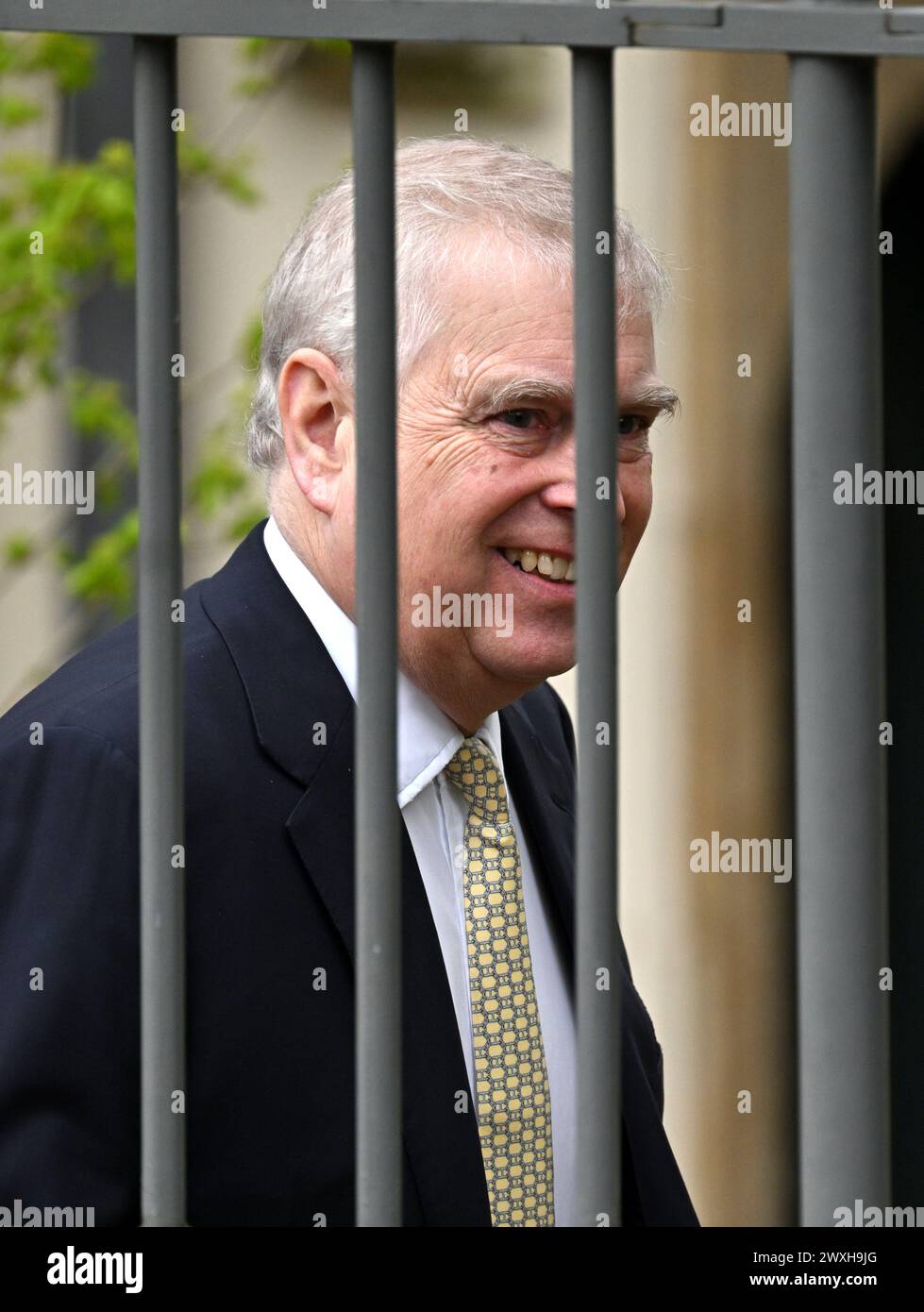 Windsor, UK. March 31st, 2024. Prince Andrew attending the Easter ...