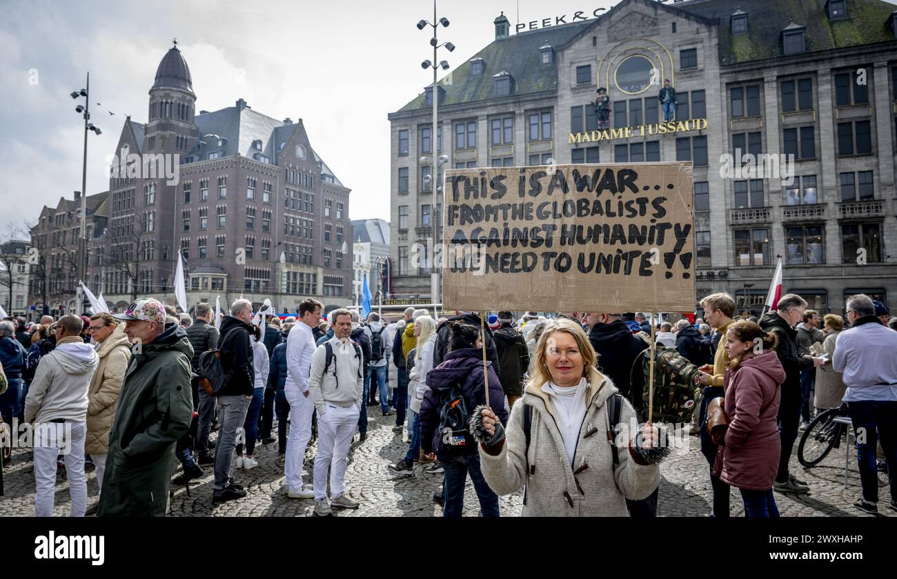 AMSTERDAM - Protesters during a Peace Demonstration on Dam Square. ANP ...