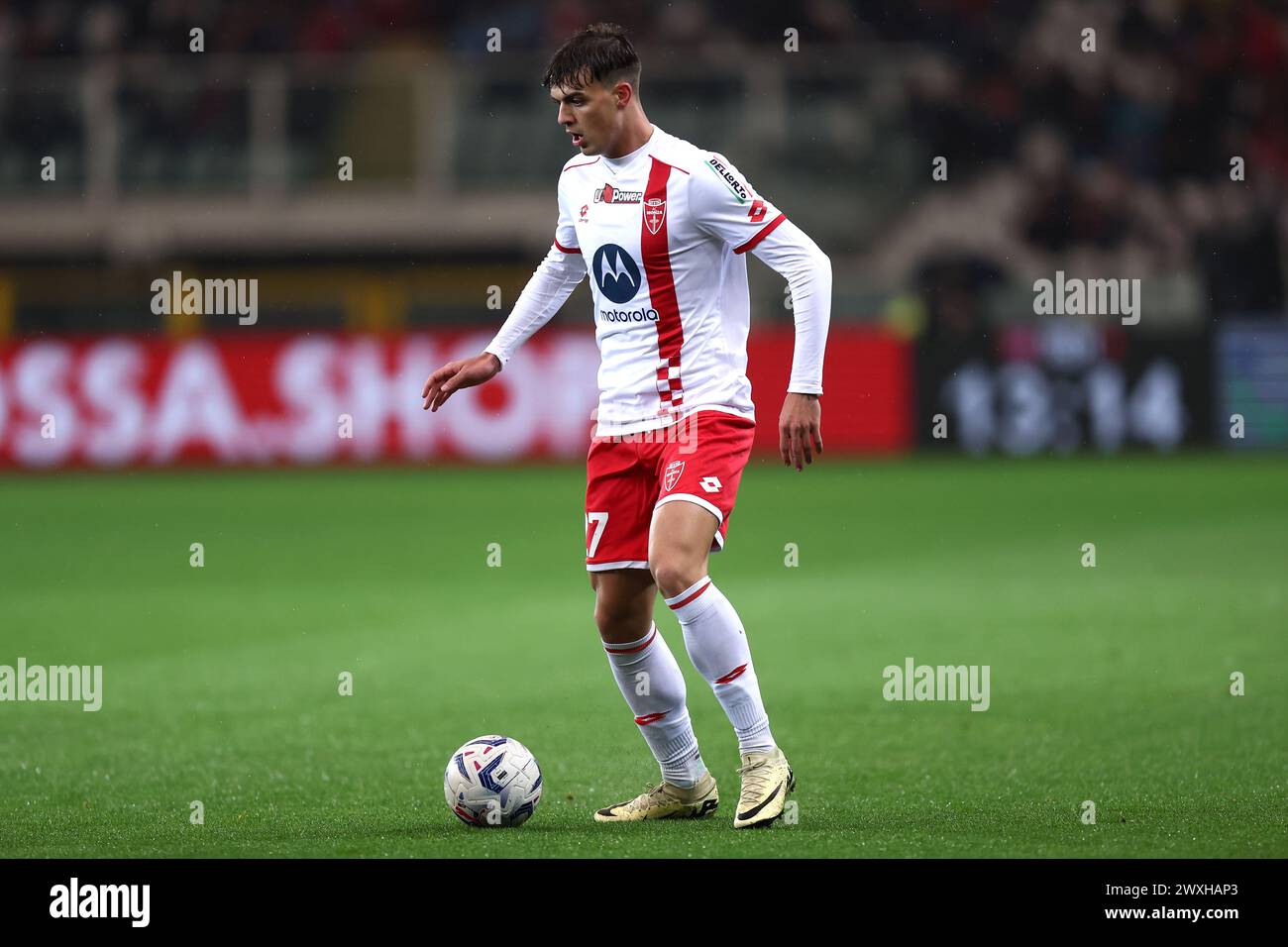Daniel Maldini of Ac Monza in action during the Serie A football match ...