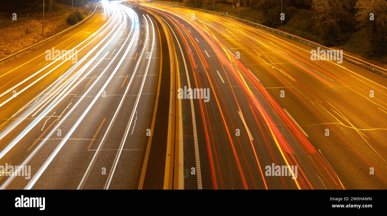 Trip on car night highway hi-res stock photography and images - Alamy