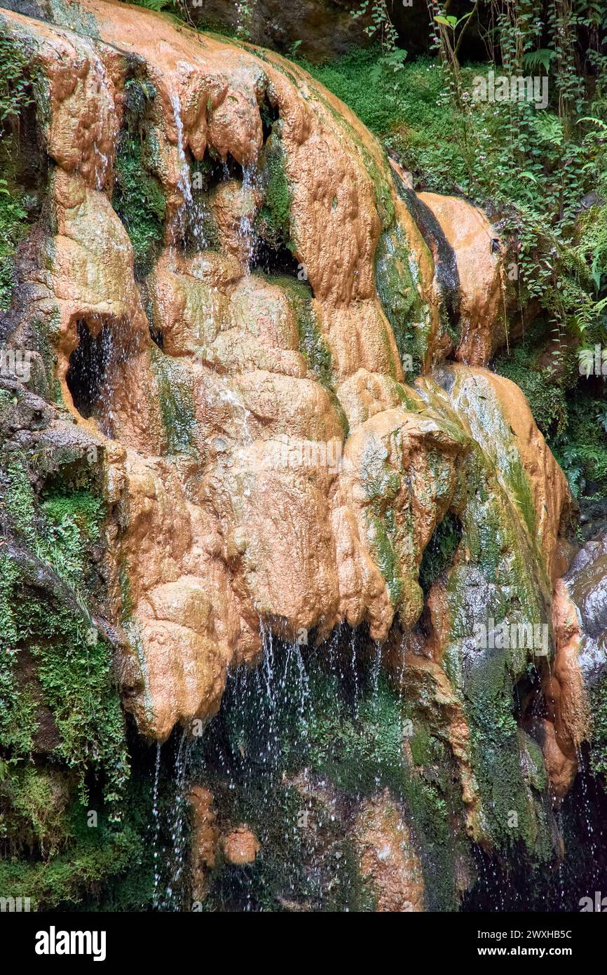 The Hot springs on the island of Sao Miguel in the Azores. Sulfur ...