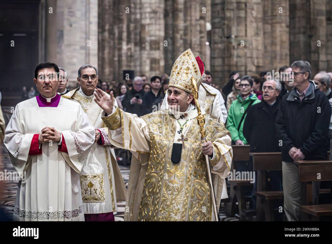 Milano, Italia. 31st Mar, 2024. Il Cardinale Mario Delpini alle ...