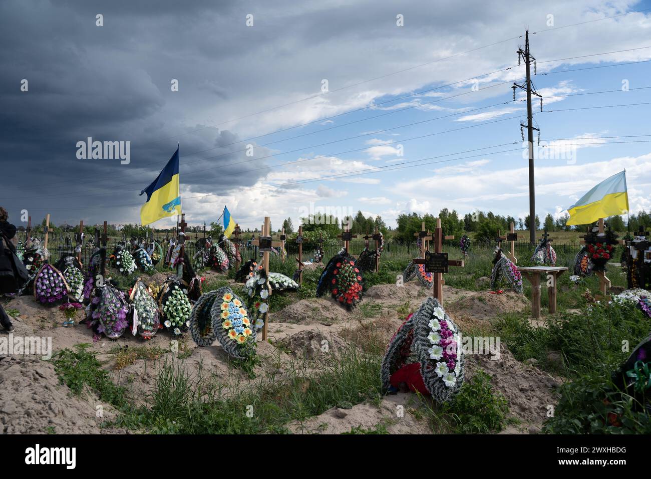 The graveyard in Bucha, Ukraine Stock Photo - Alamy
