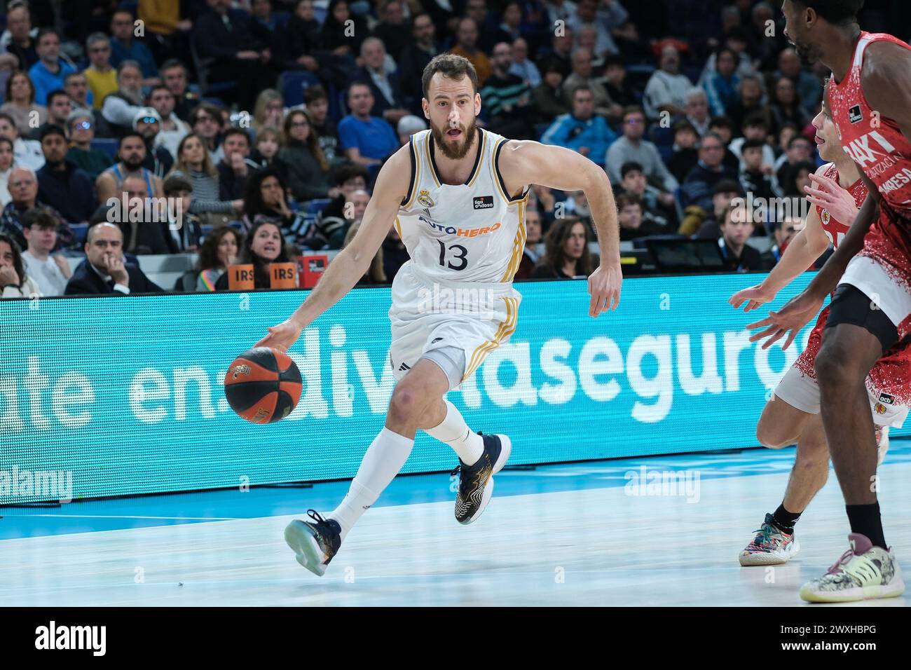 Sergio Rodríguez of Real Madrid in action during ACB League match ...