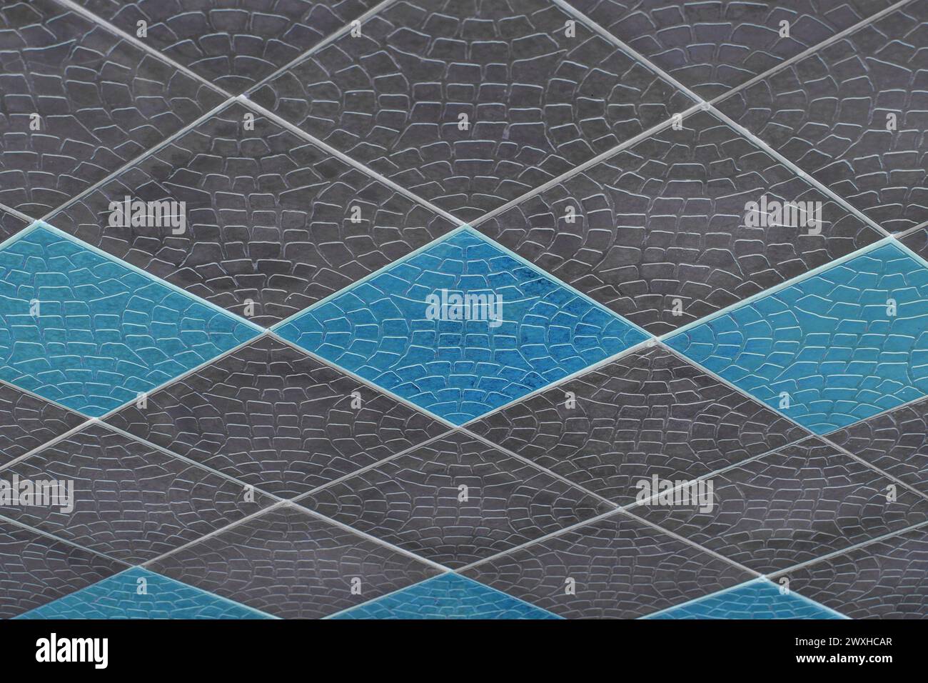 Blue Black Diagonal Pattern Lines Stripes Paving Stone Floor Surface ...