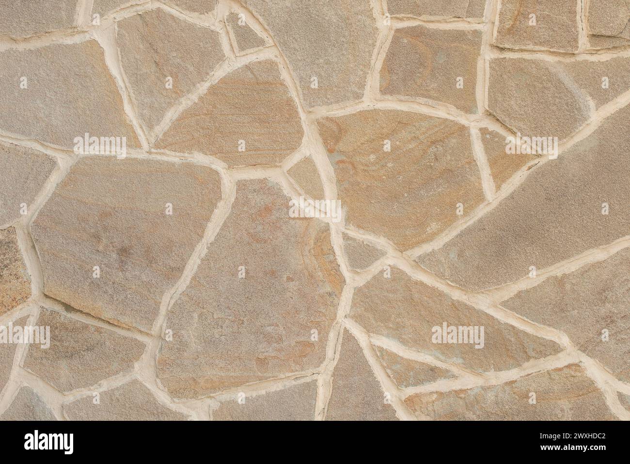 Light beige stone mosaic floor or wall structure abstract rock pattern ...