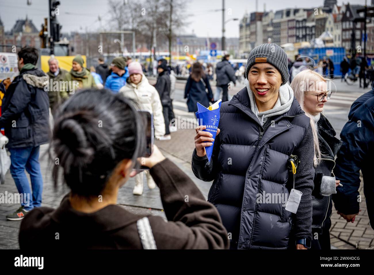 AMSTERDAM - Tourists in the center on Easter Sunday. Easter is the ...