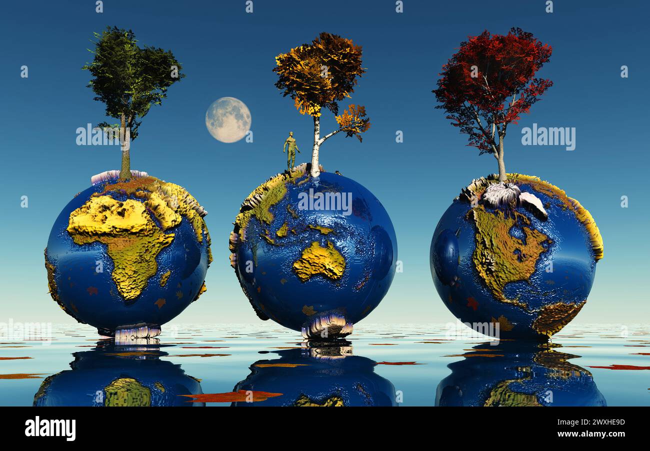 Future earth continents hi-res stock photography and images - Alamy