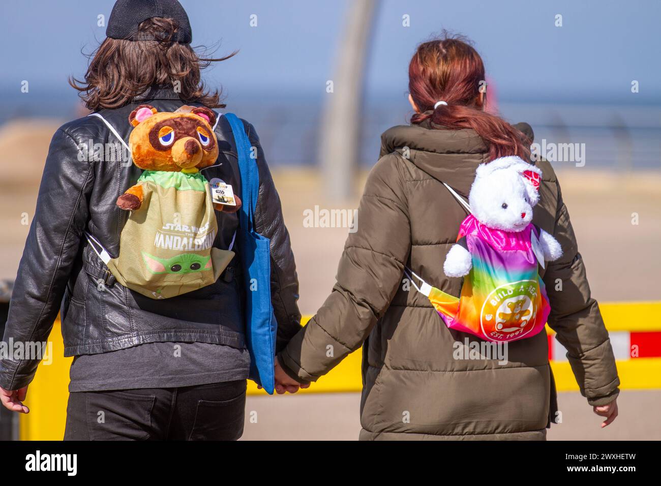 Blackpool, Lancashire. Build a Bear couple in Blackpool, UK 31 Mar 2024 ...