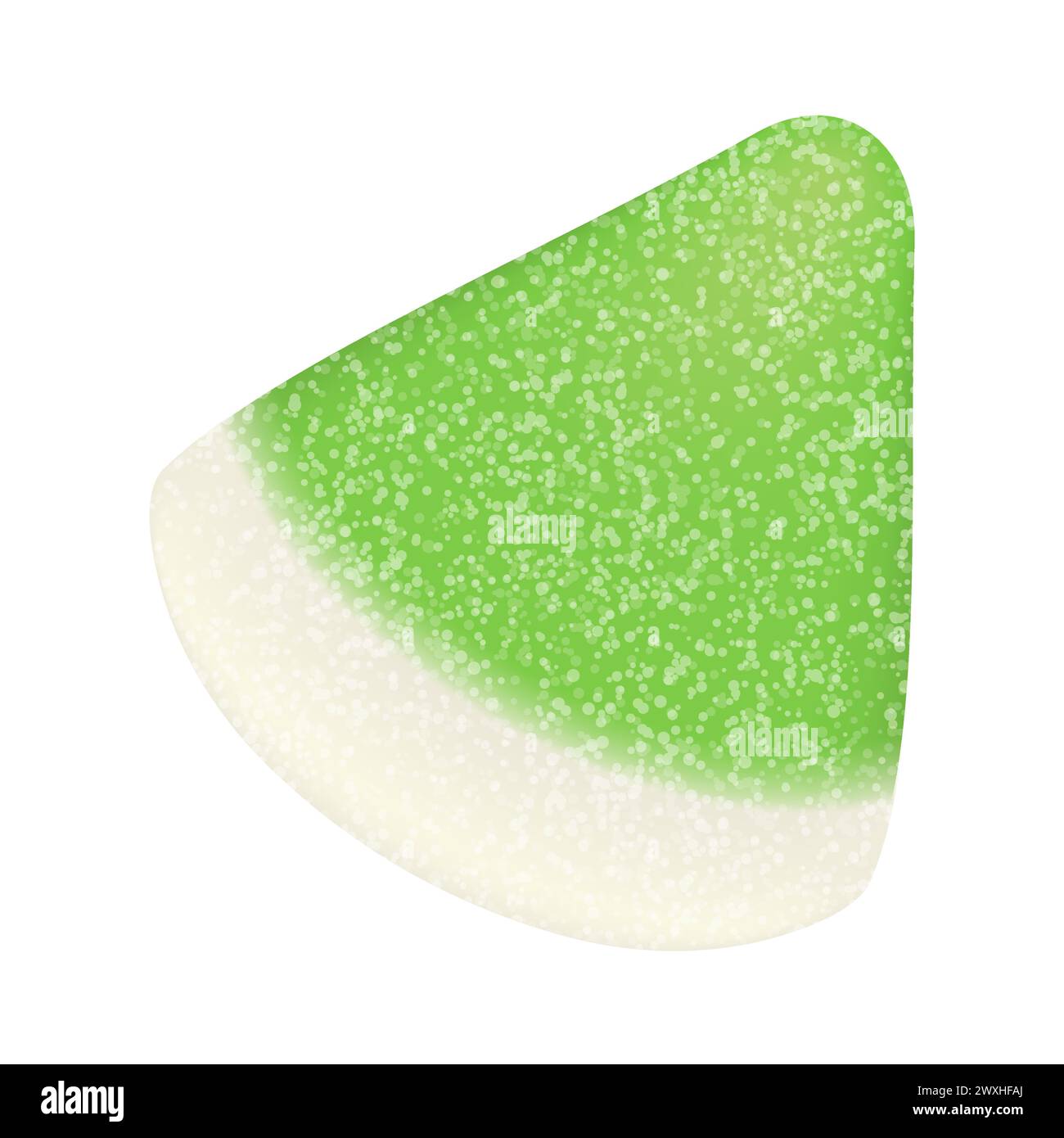 3D jelly candy of green watermelon slice, soft chewy marmalade of ...