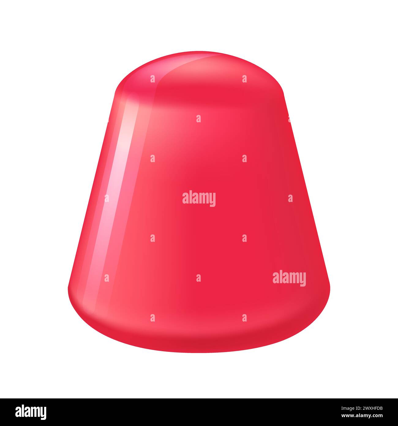 3D red jelly candy, sweet glossy dessert and treats for kids vector ...