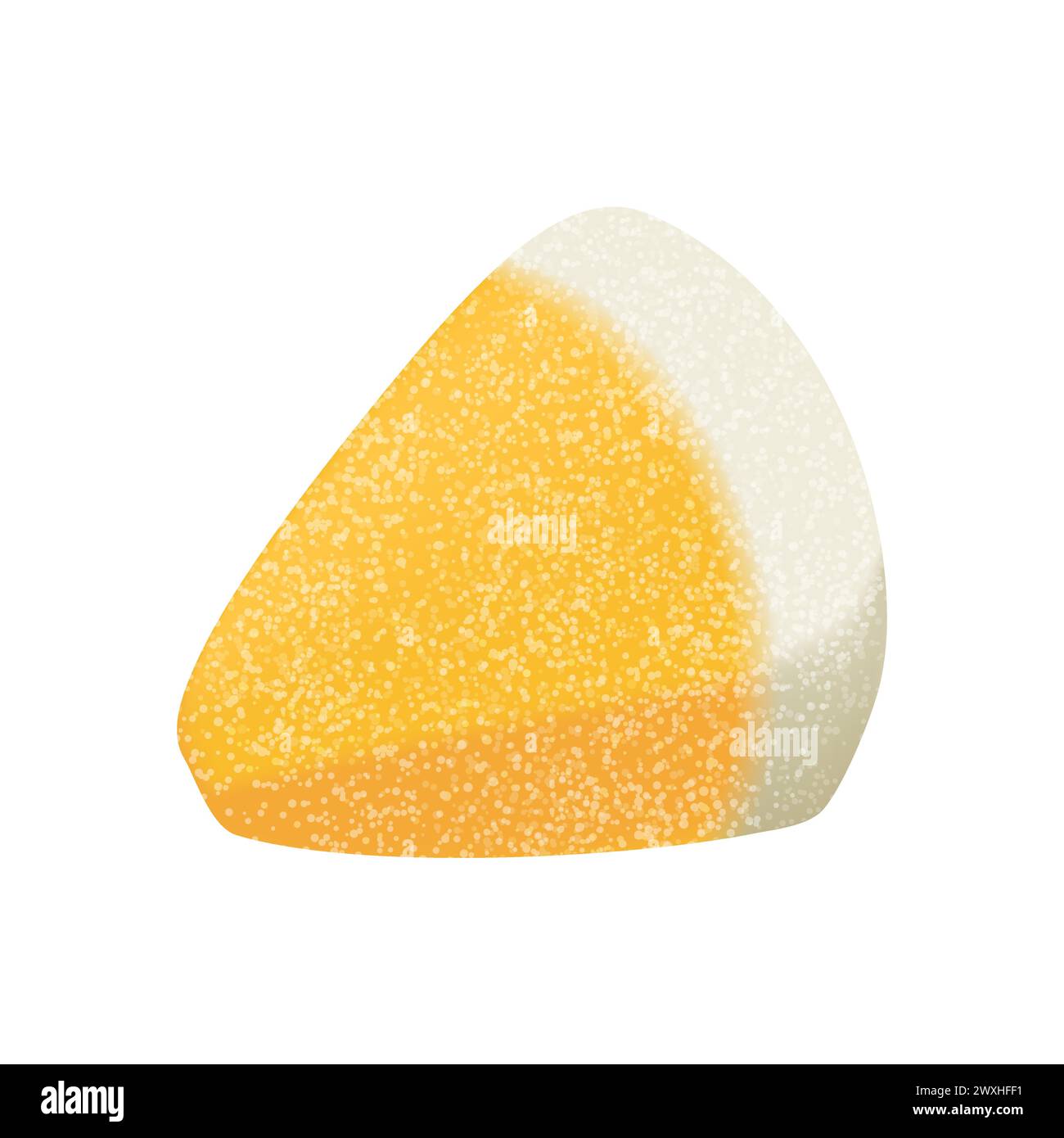 3D yellow jelly candy of watermelon slice shape, dessert for children ...