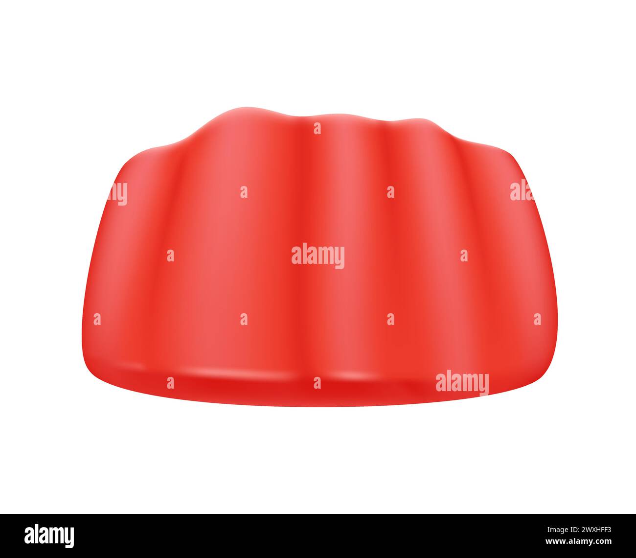 3D red jelly candy, soft chewing gum or sweet fruit lollipop vector ...