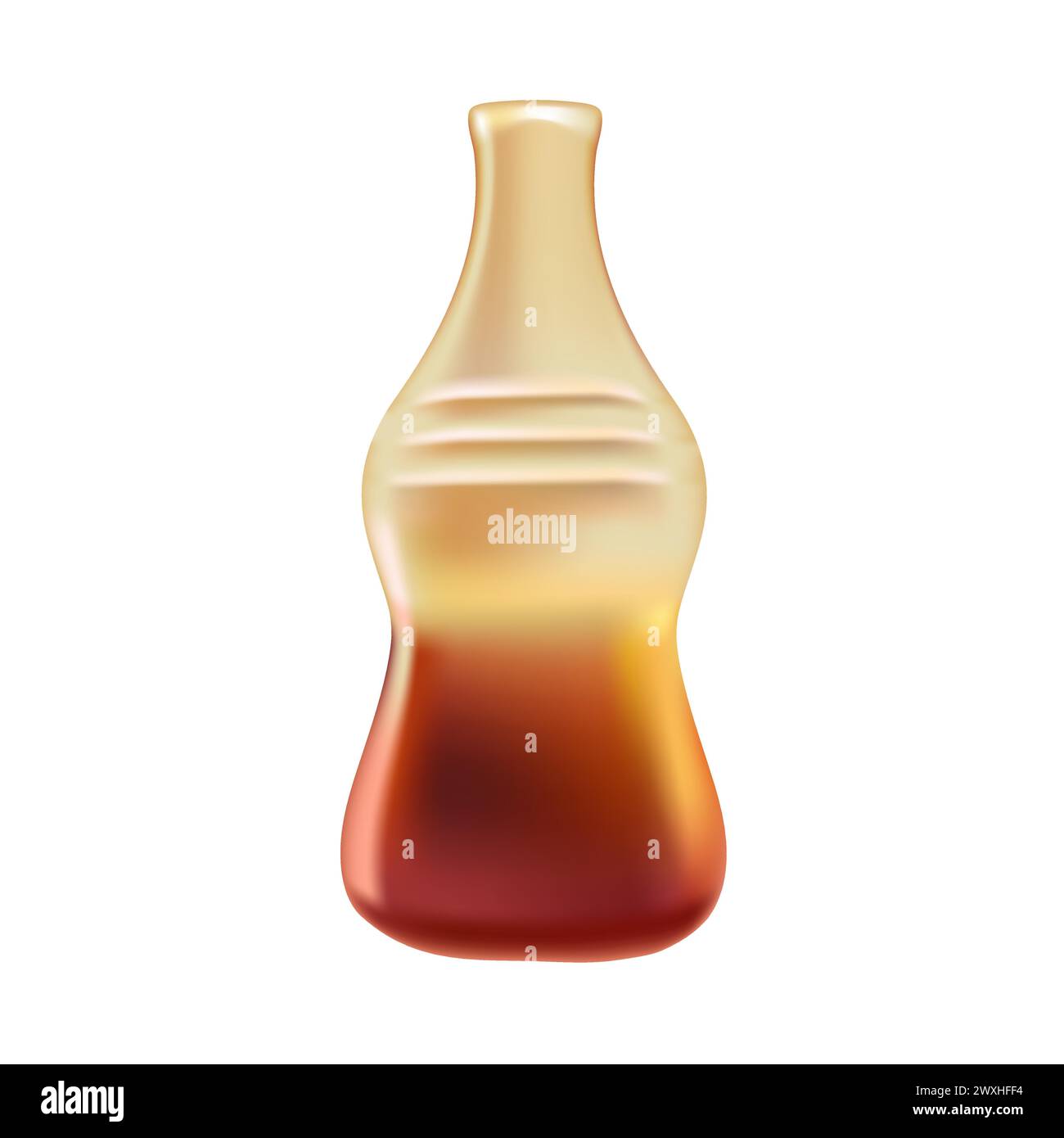 3D jelly candy of cola bottle shape and flavor, sweet chewy dessert ...