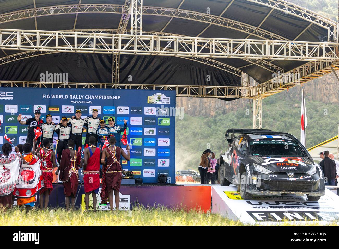 podium, portraitduring the Safari Rally, Kenya. , . WRC World Rally Car ...