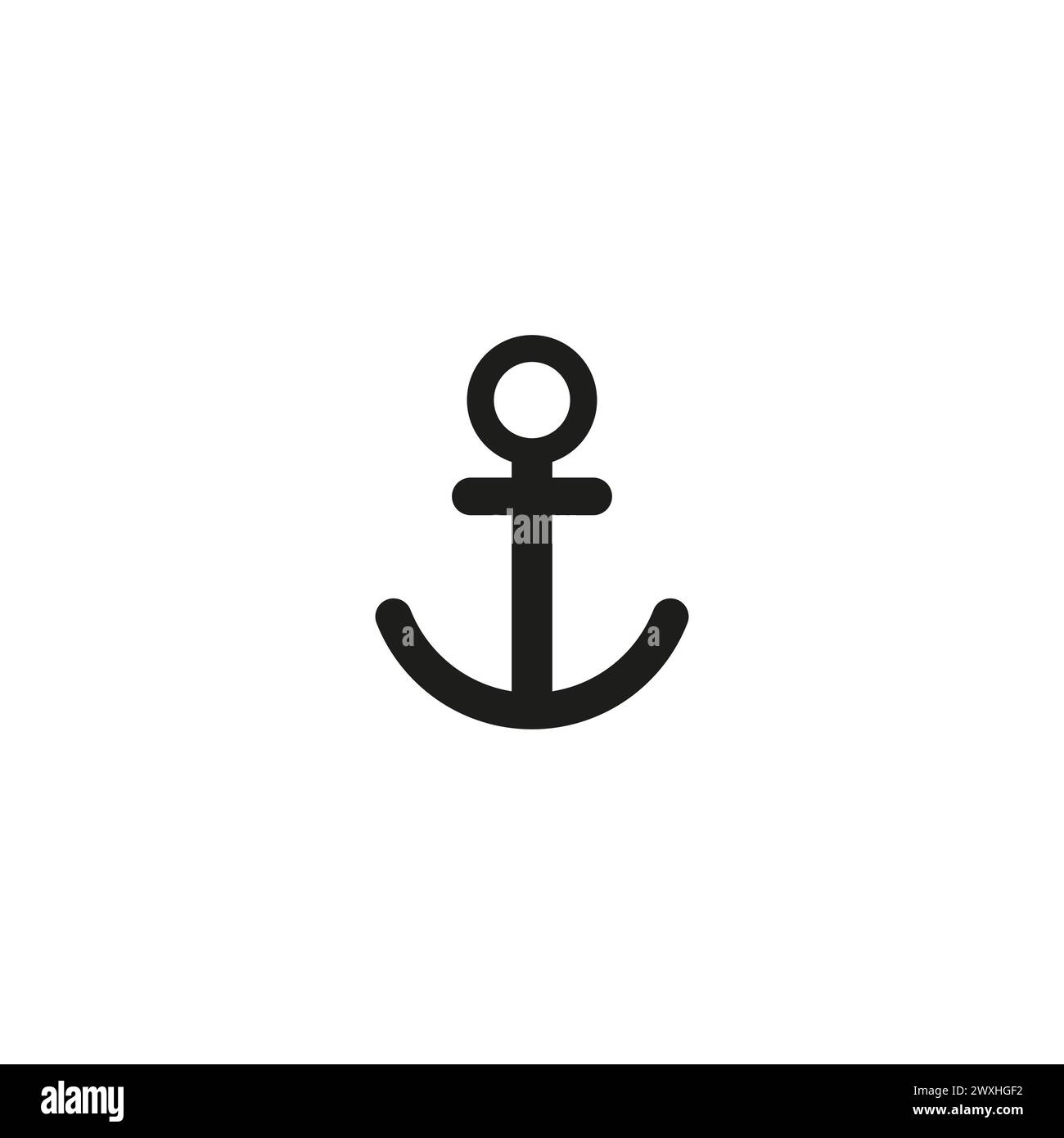 Anchor vector icon logo boat symbol pirate helm Nautical maritime ...