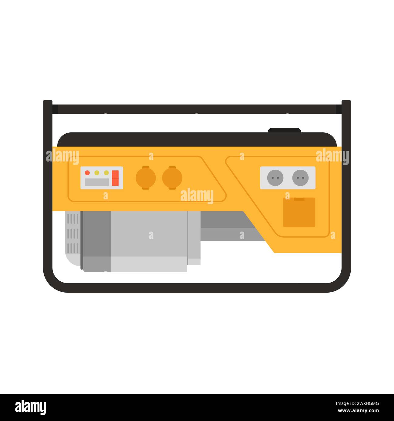 Electric Generator Device Portable Gasoline Generator Industrial Power Generator Cartoon