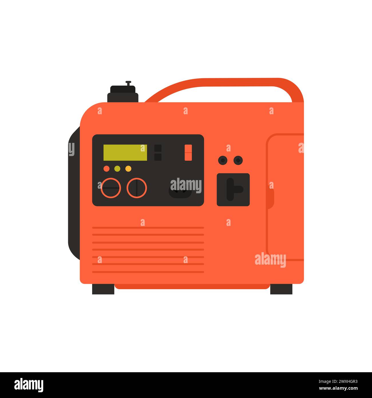 Mobile electric generator. Portable gasoline generator, industrial ...