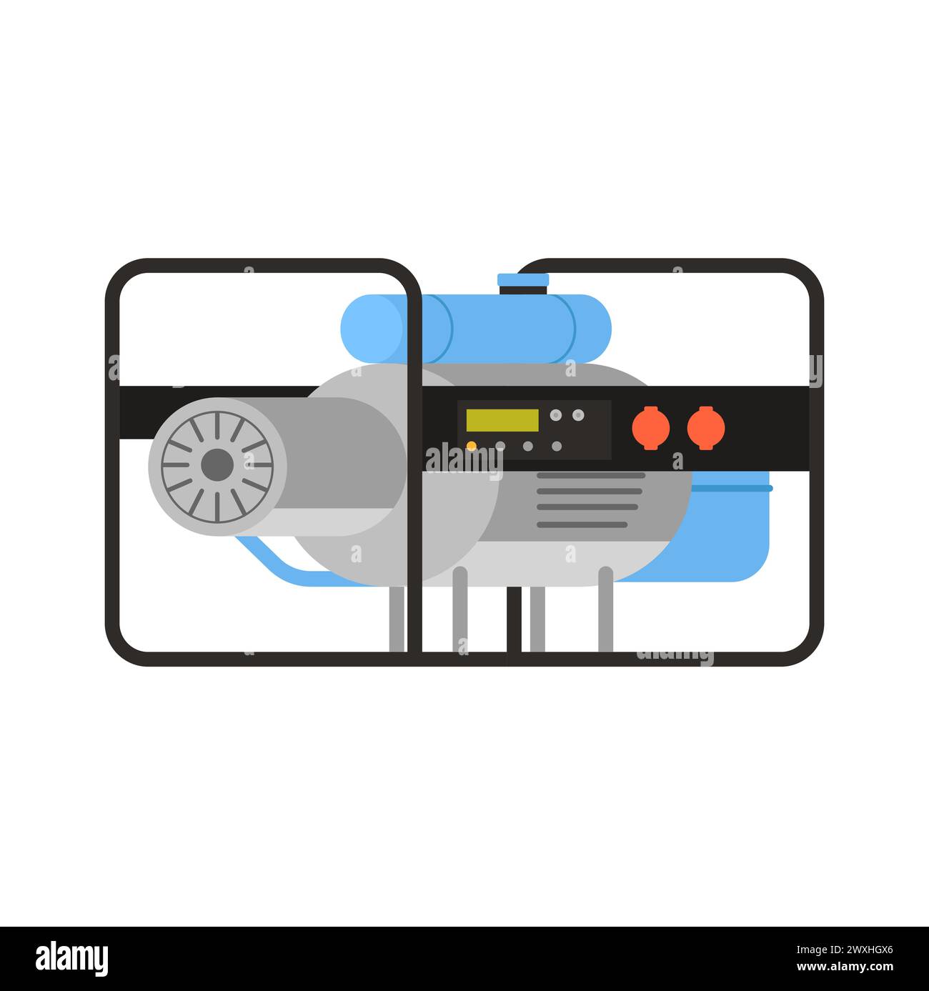 Electric generator engine. Portable gasoline generator, industrial ...