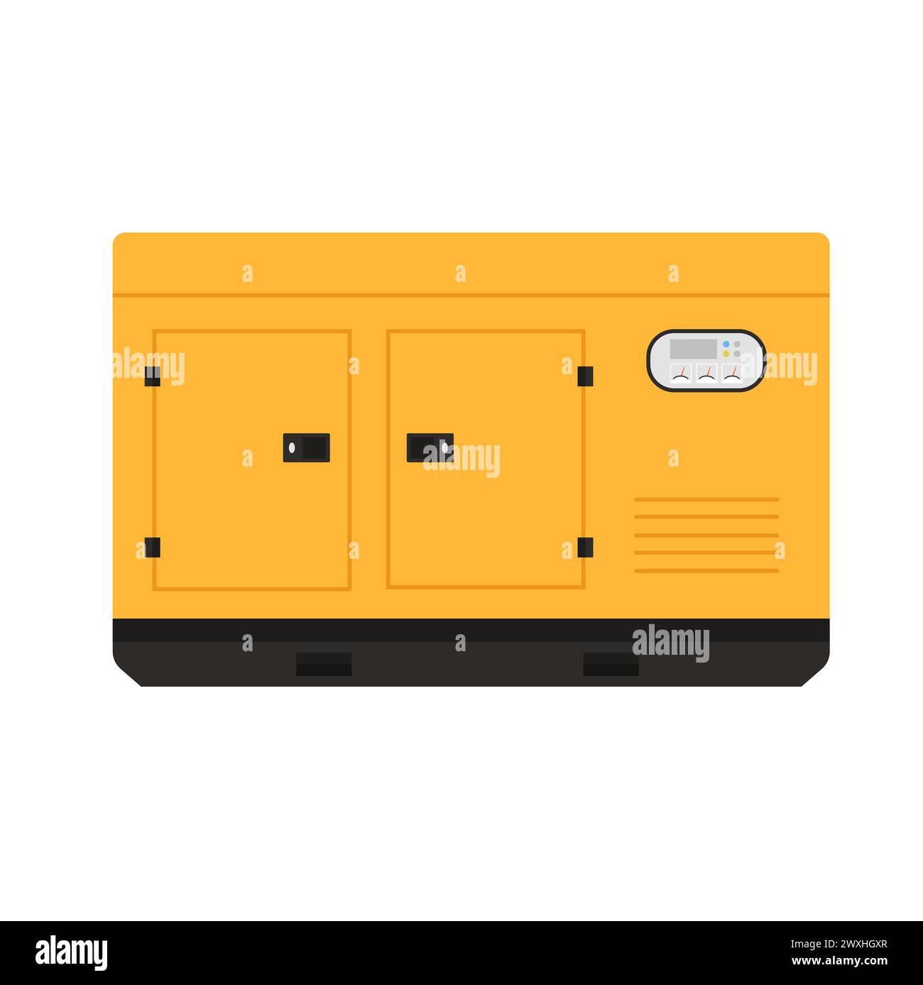 Electric generator station. Portable gasoline generator, industrial ...