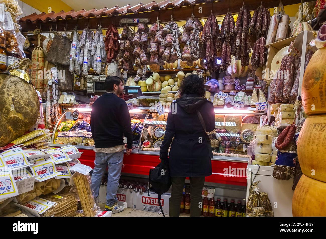 Inside Italian cheese and cured meat shop in Naples, Ai Monti Lattari ...