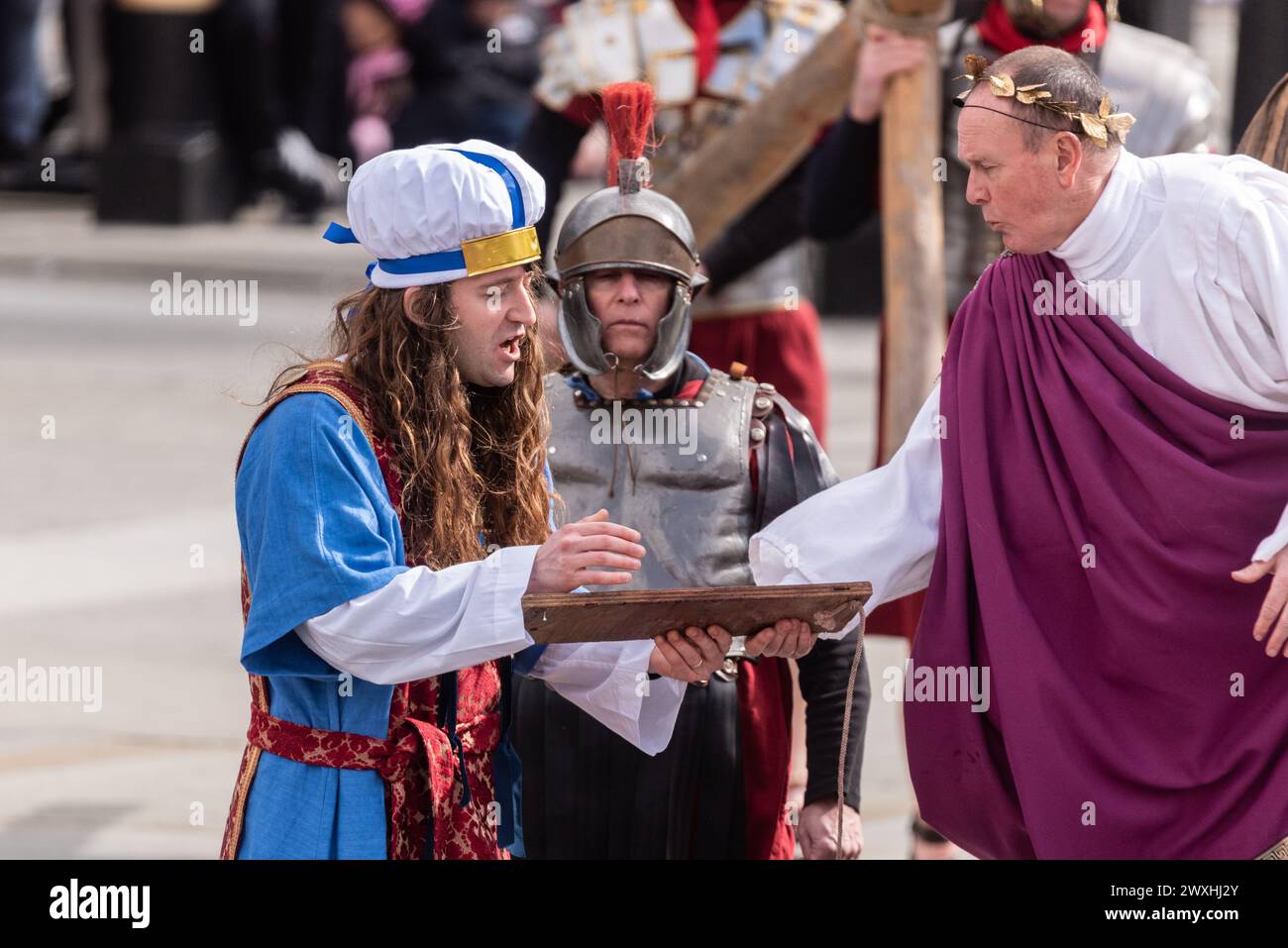 The Passion of Christ open air play by Wintershall in Trafalgar Square ...